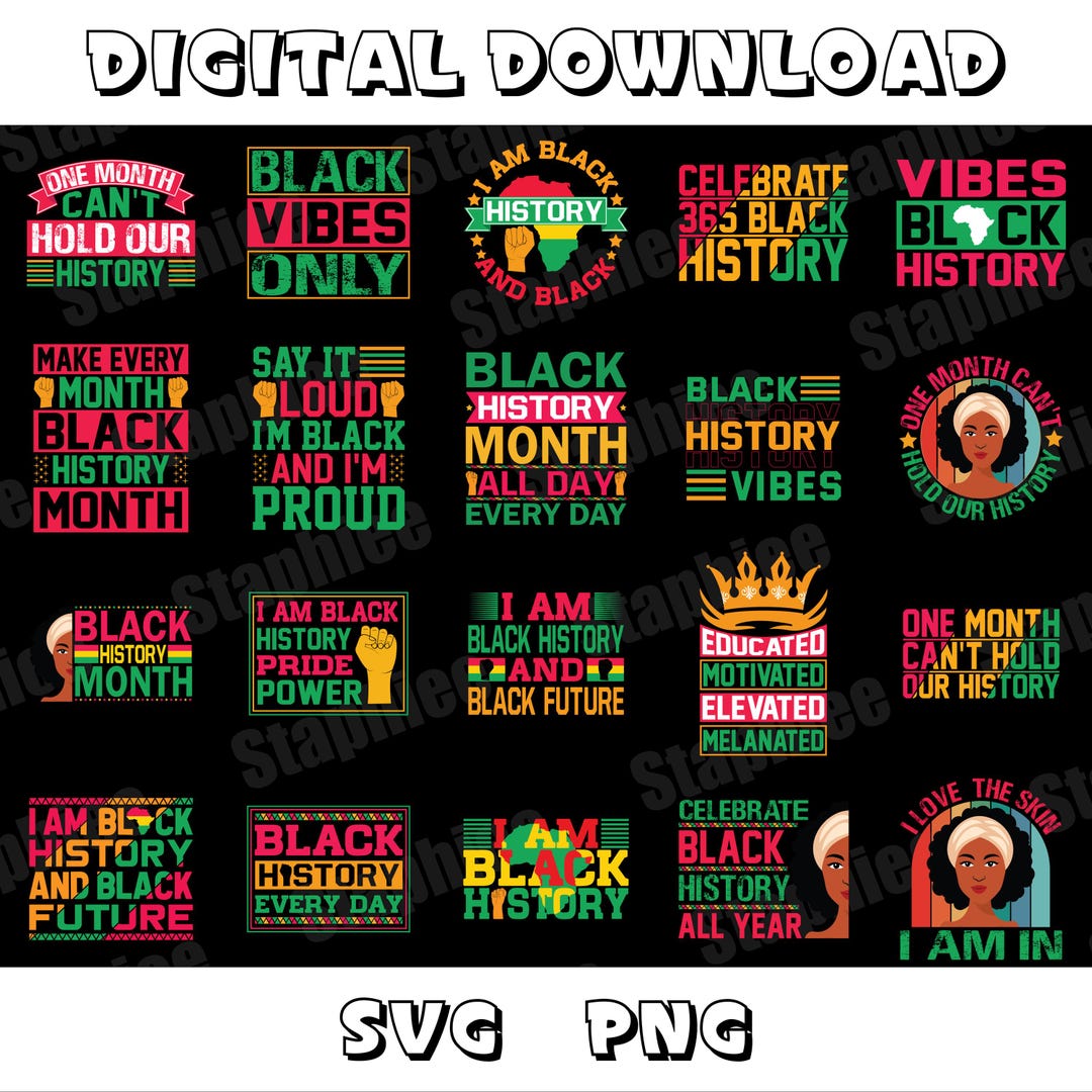 28 Black History Month Png Bundle, Juneteenth Png Bundle, Black People ...