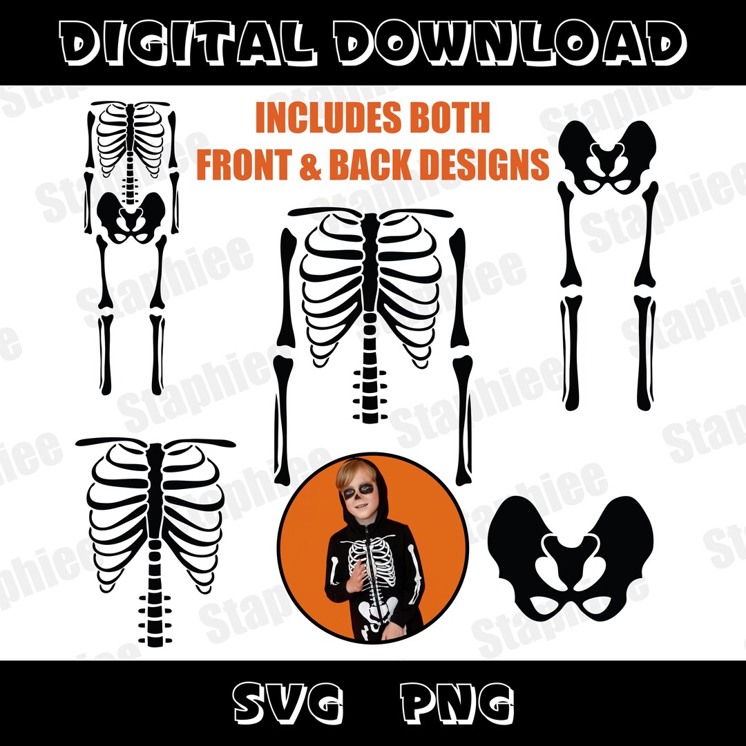 Halloween Skeleton SVG, Halloween Costume SVG, Skeleton Costume Svg ...