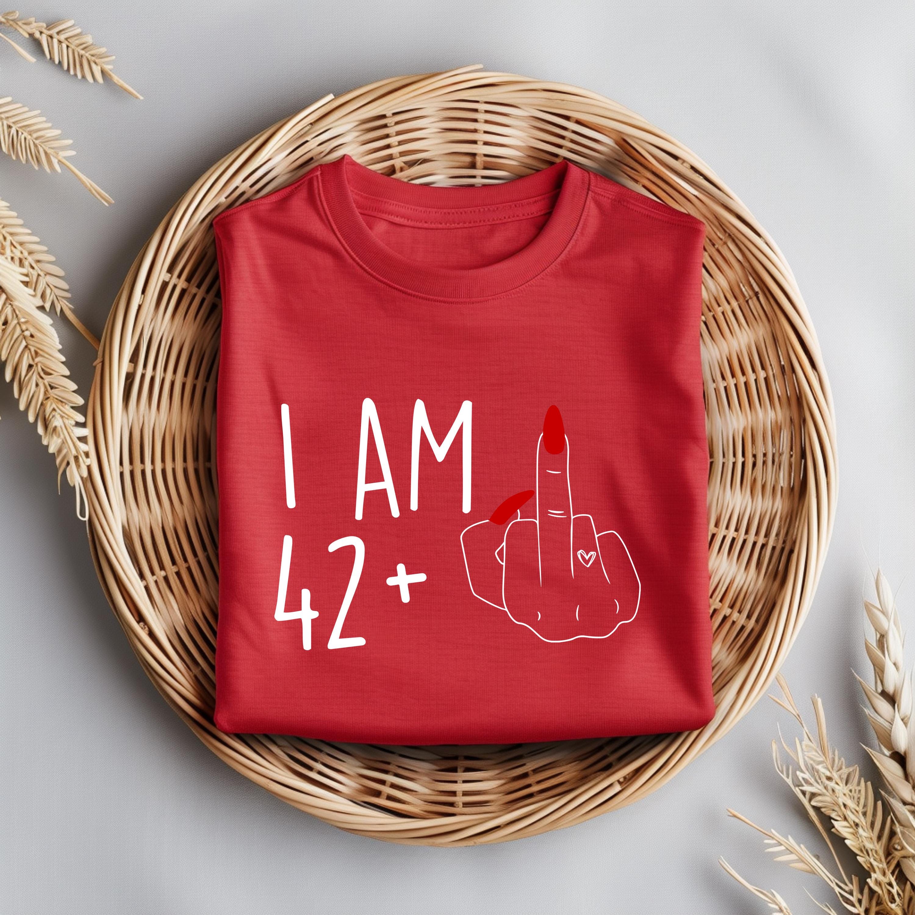 I Am 42 Plus 1 Middle Finger SVG PNG, Funny Math 43th Birthday SVG, I ...