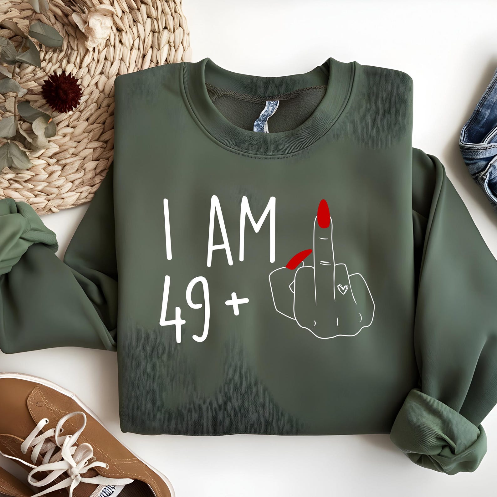 I Am 49 Plus One Middle Finger SVG PNG, Funny 50th Birthday Shirt ...