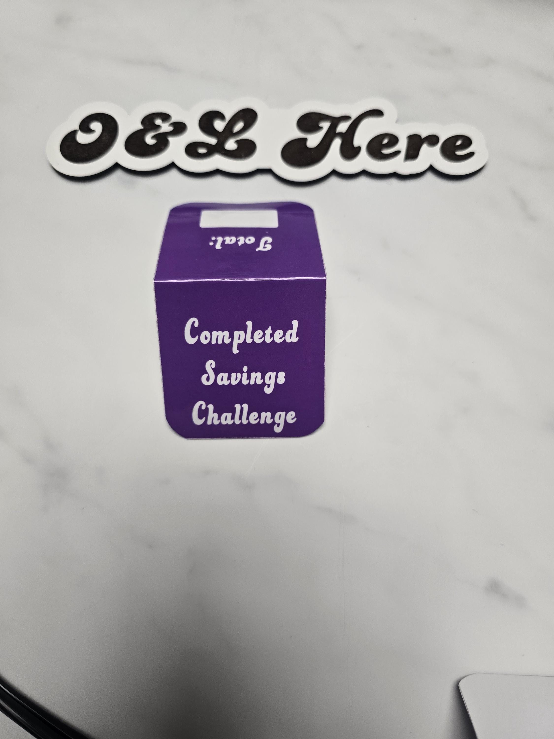 Completed Savings Challenge Clip *no Personalization is Offered on This ...