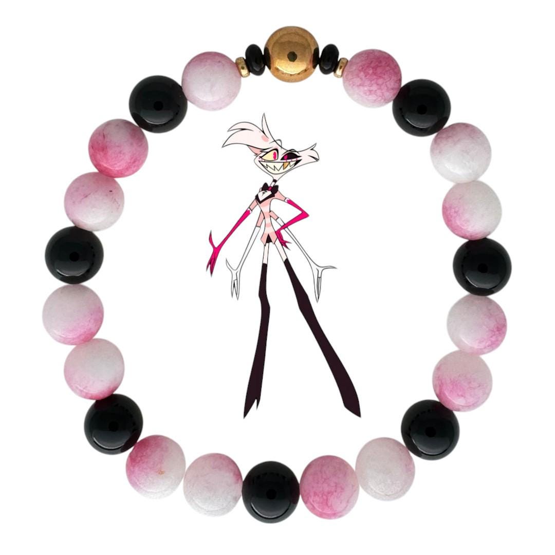Angel Dust Hazbin Hotel Gemstone Stretch Bracelet - Etsy