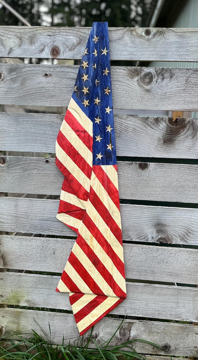 Draped American Flag - Etsy