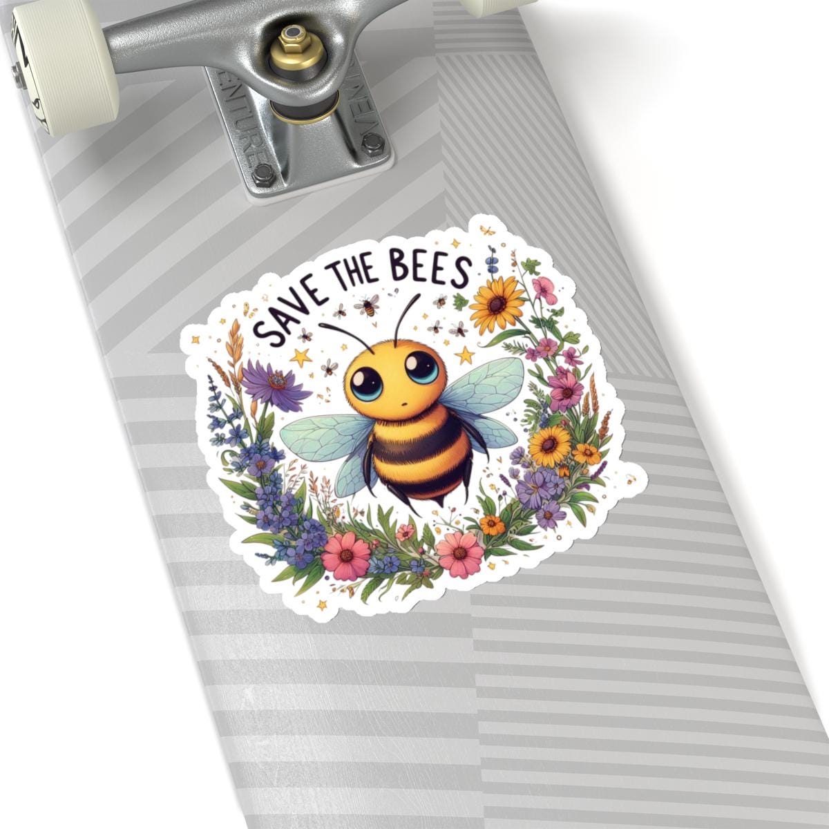 Bee Sticker, Save the Bees, Cute Bee and Wildflower Stickers, Nature ...
