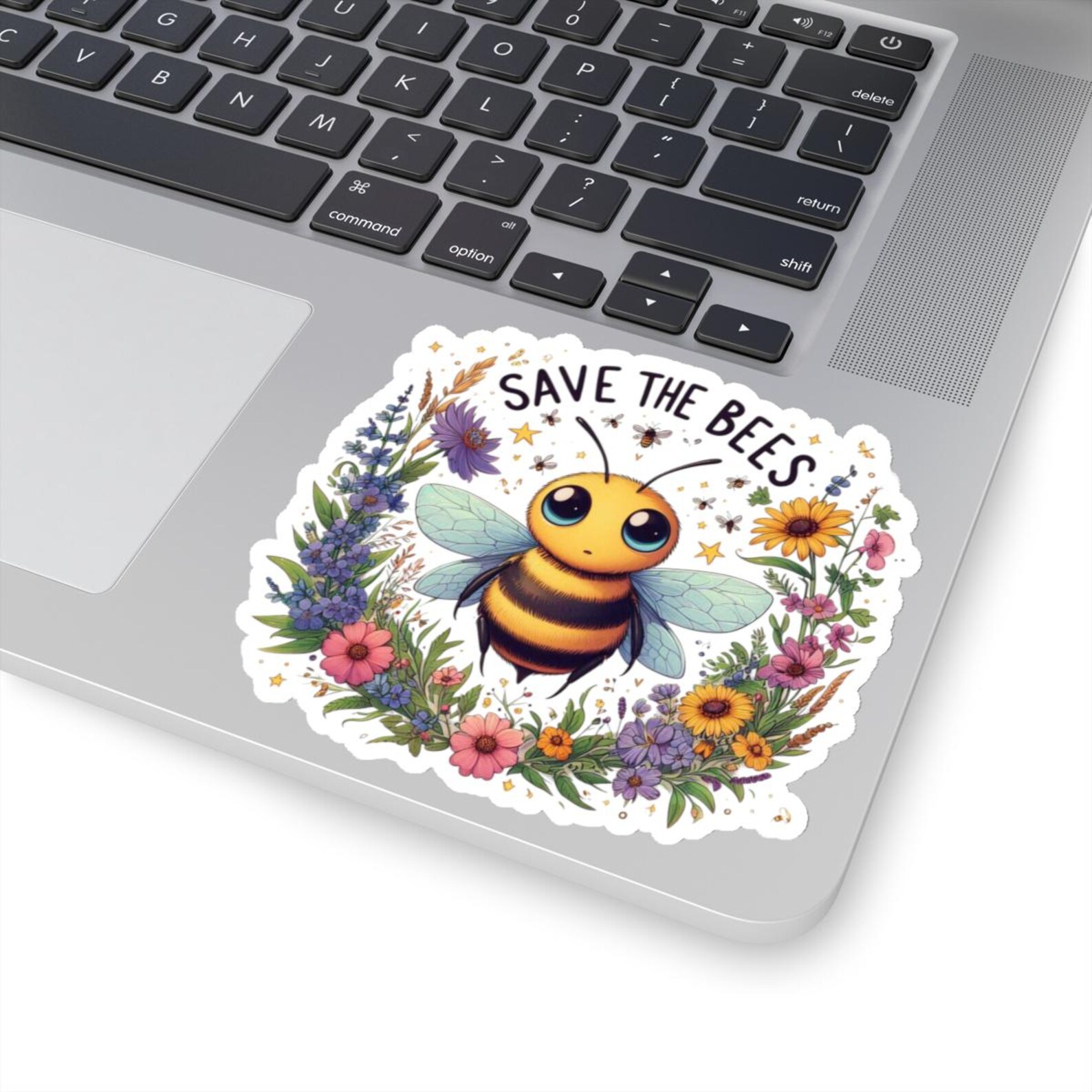 Bee Sticker, Save the Bees, Cute Bee and Wildflower Stickers, Nature ...