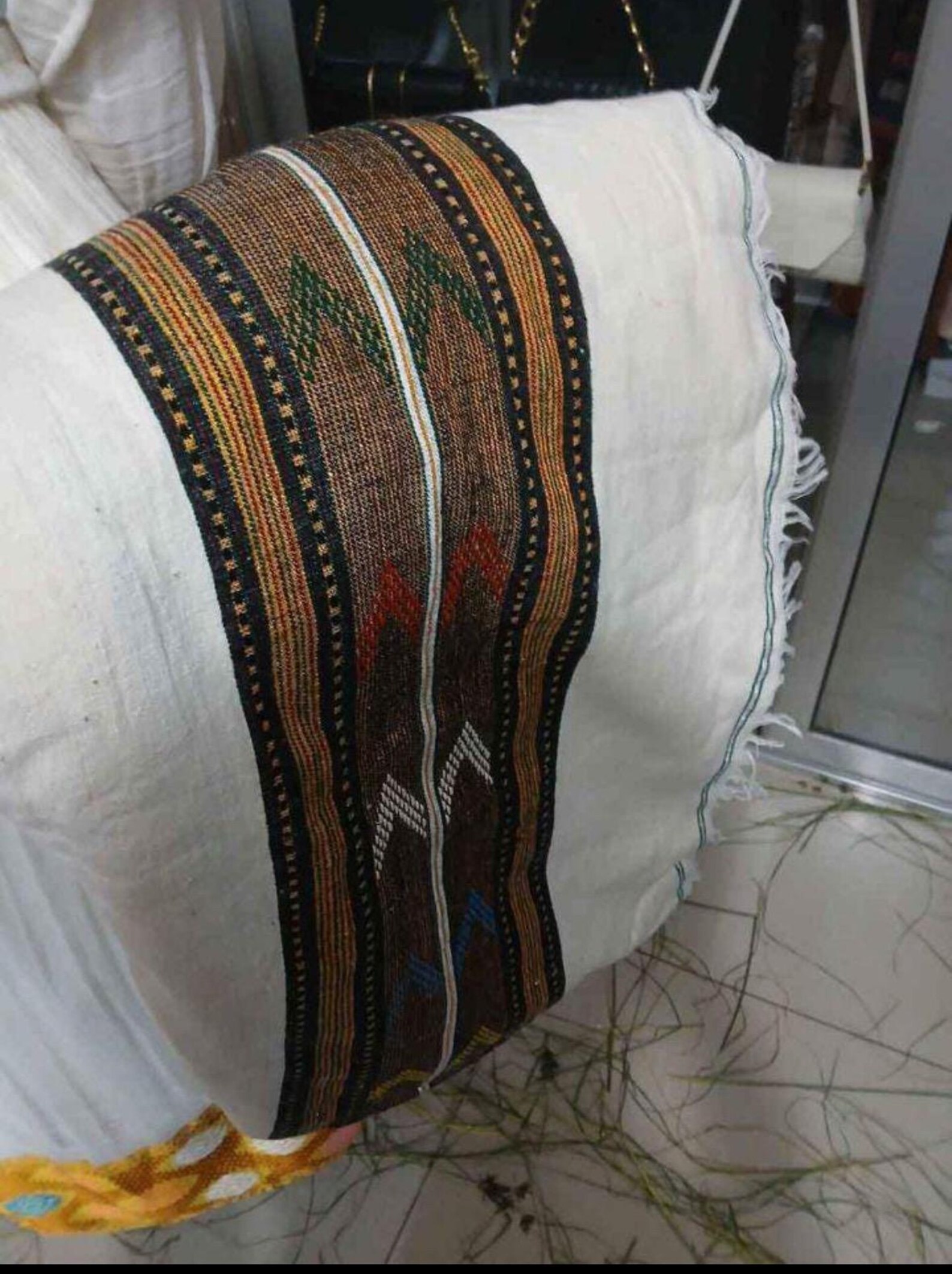 Handwoven Ethiopian Cotton Gabi Blanket: Traditional Diamond Throw - Etsy