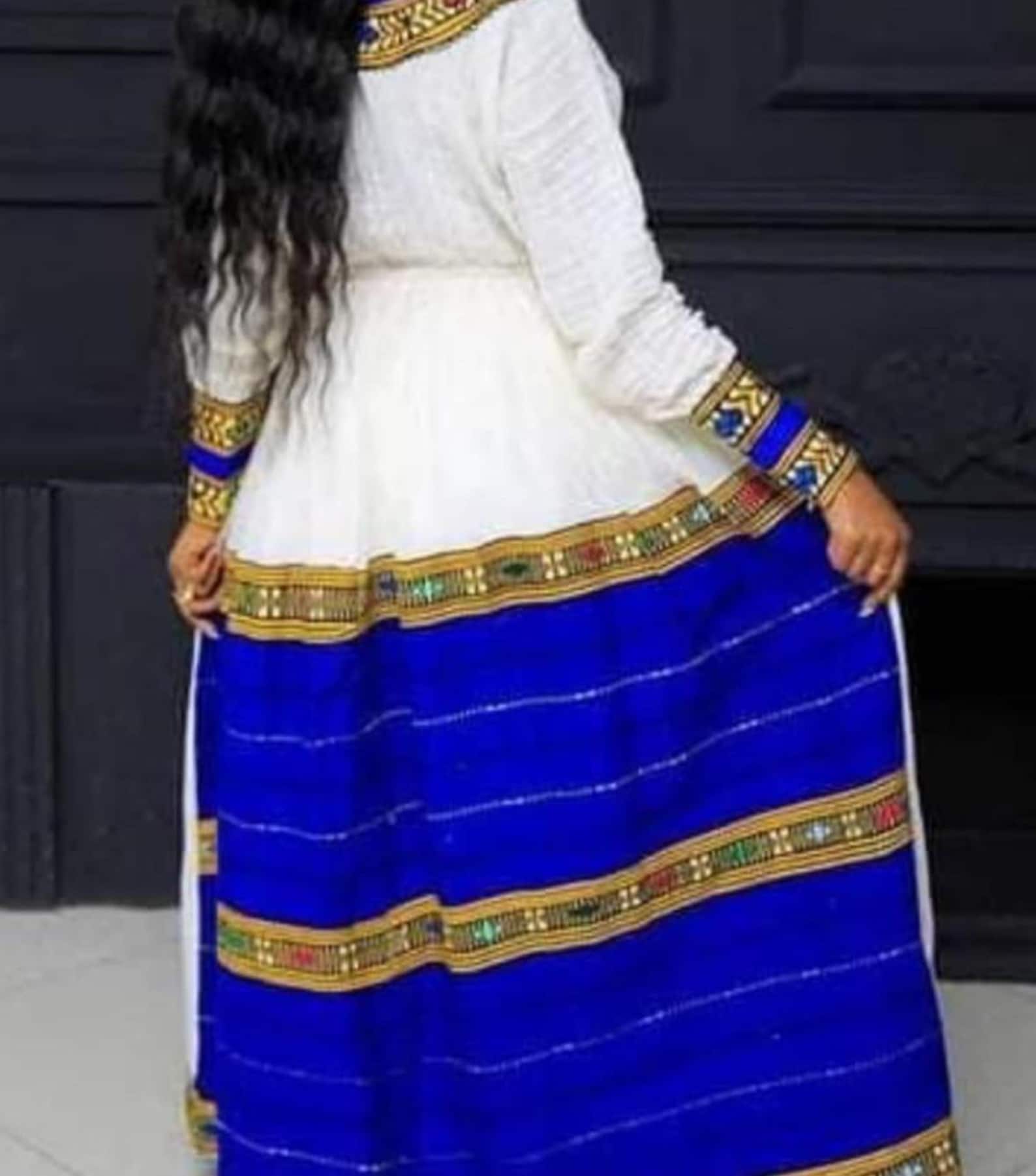 Ethiopian Traditional Dress Habesha Kemis Handmade Cotton Cultural ...