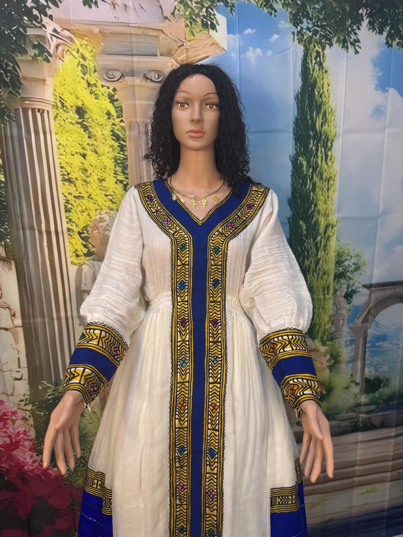 Ethiopian Traditional Dress Habesha Kemis Handmade Cotton Cultural ...