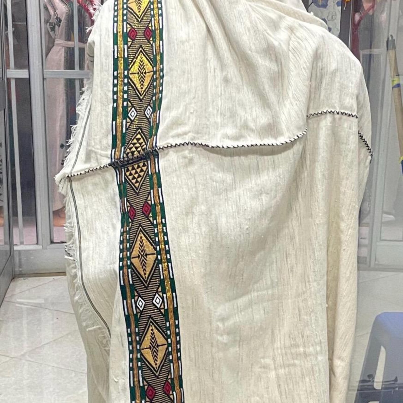 Handwoven Ethiopian Cotton Gabi Blanket: Traditional Diamond Throw - Etsy