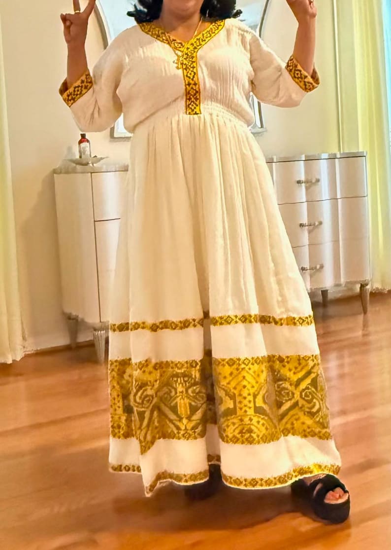 Ethiopian Traditional Dress Habesha Kemis Handmade Cotton African ...