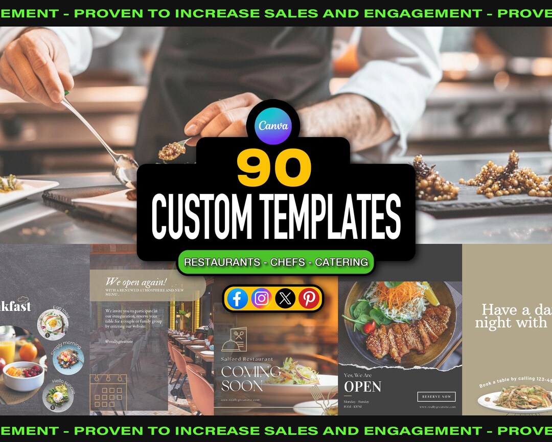 60 Customizable Canva Templates for Chefs, Restaurants, Caterers, and ...