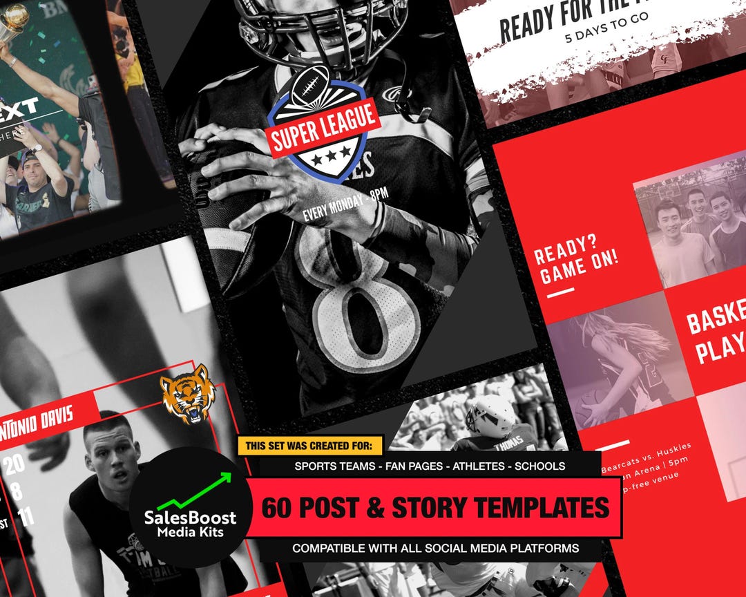 60 Customizable Canva Sports Templates | Instagram Twitter Facebook ...