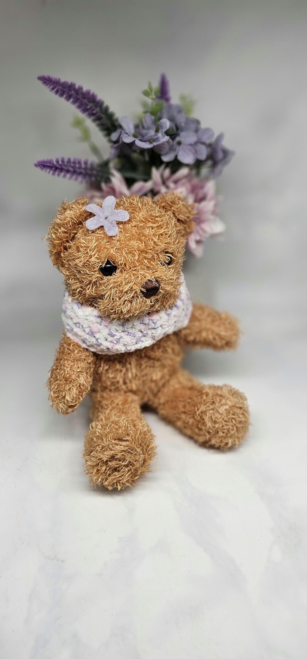 Adorable 3-in-1 Teddy Bear Designer Flutterby Chunky Yarn Scarf ...