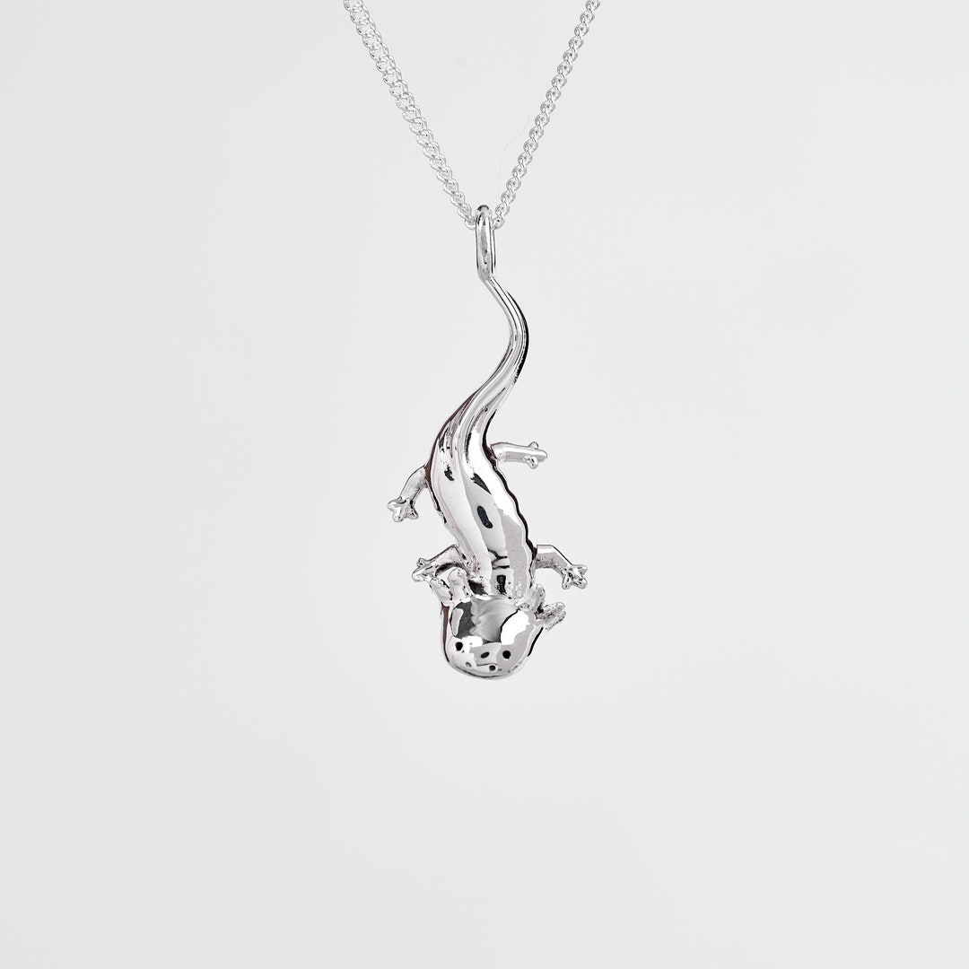 Axolotl Silver Pendant - Silver Jewelry - Gifts for Valentine's Day - Etsy
