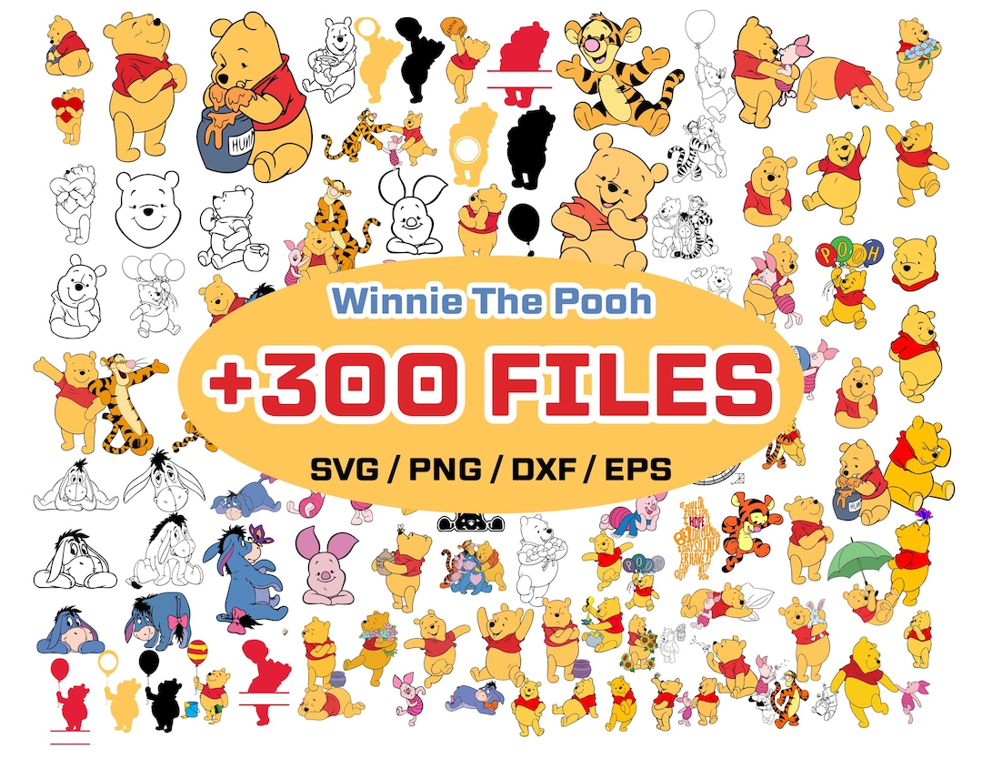Winnie the Pooh SVG Cut Files: Clipart for Cricut & Silhouette (digital ...