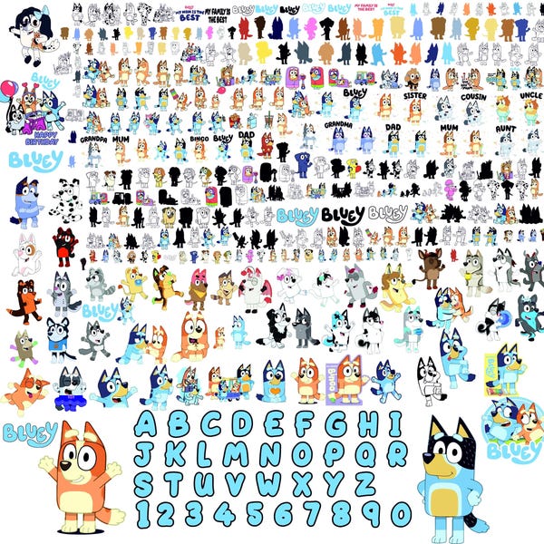 Bluey Stickers - Etsy