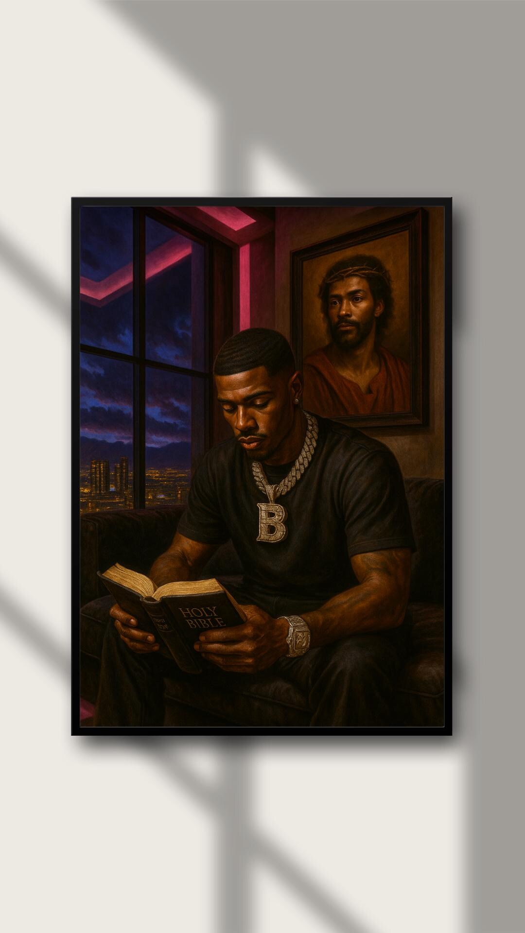 Faith Over Fame – Black King Reading the Word Home Wall Art - Etsy