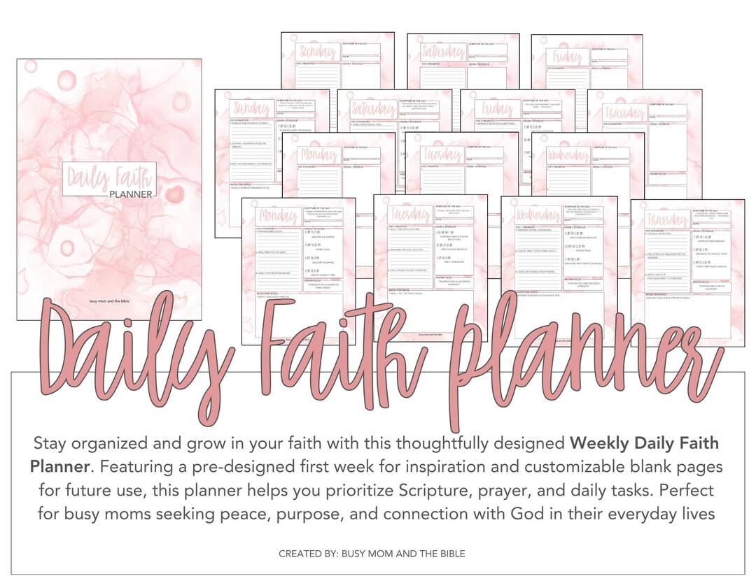 Daily Faith Planner - Etsy