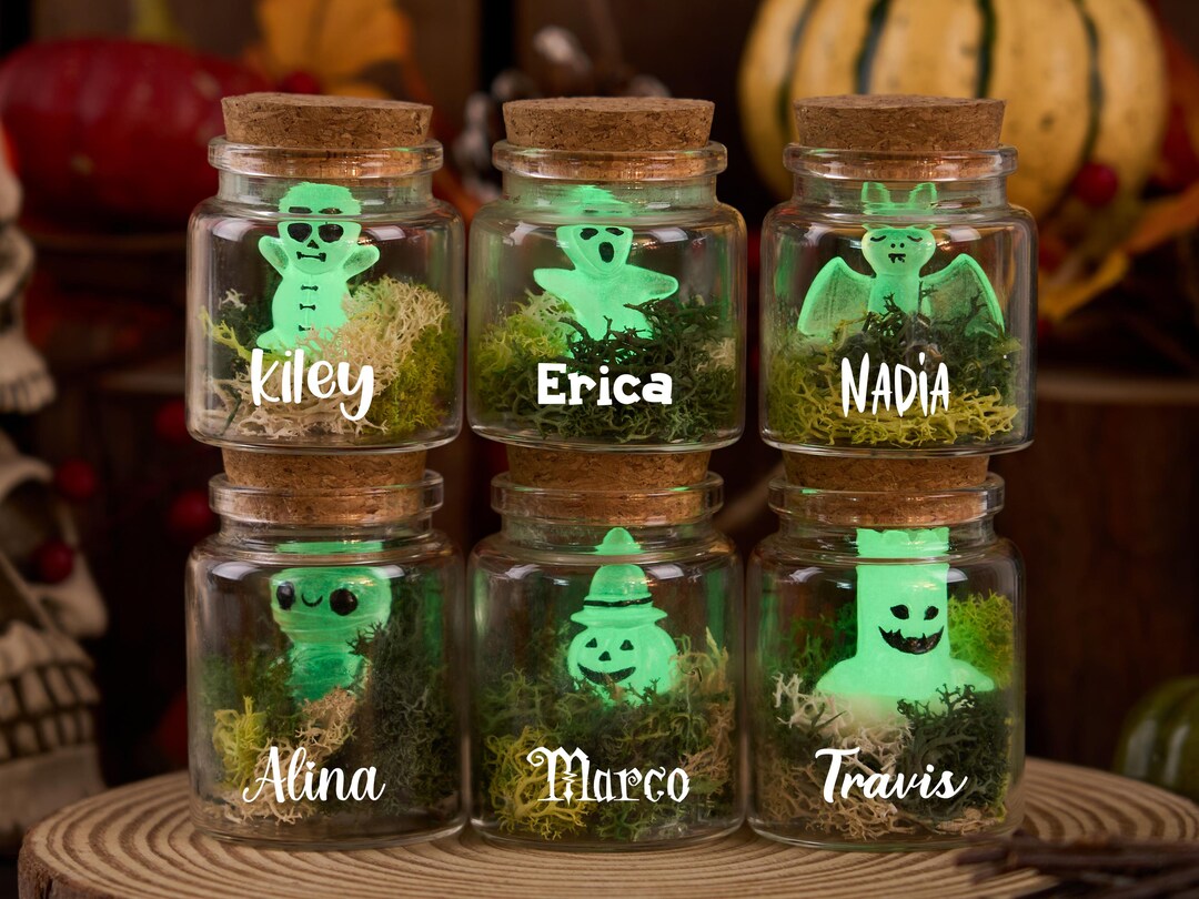Personalized Glow-in-the-dark Ghost Jar: Halloween Decoration, Custom ...