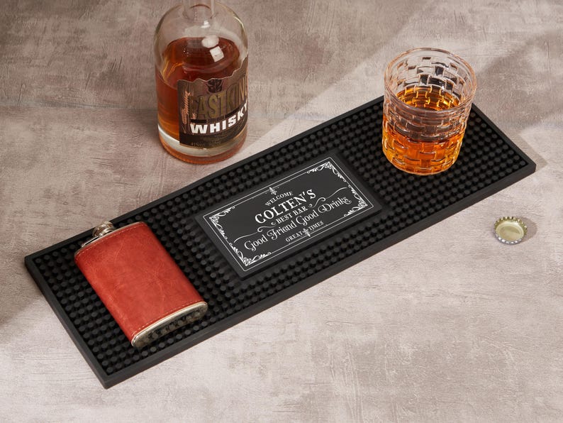 Personalised Bar Mat, Custom Bar Runner, Home Bar Pub Accessories Art ...