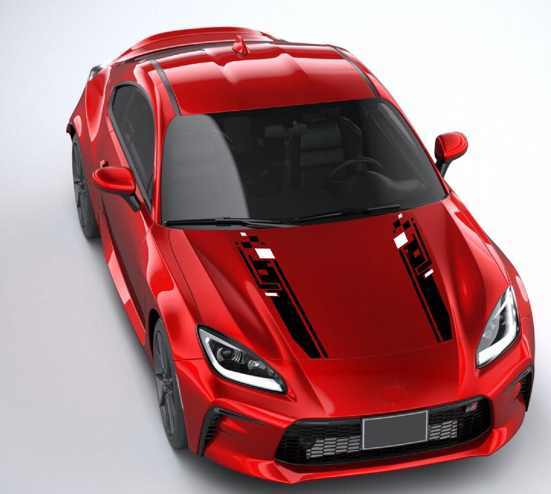 Weatherproof Vinyl Hood Decals for Cars Compatible With Toyota GR86 ...