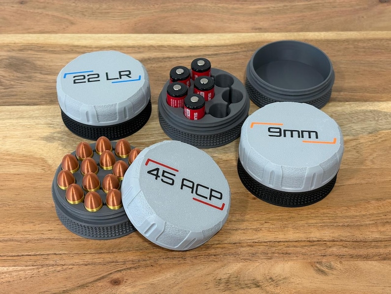 Pocket Sized Ammo Container, Ammunition Storage, Round Ammo Box (PETG ...