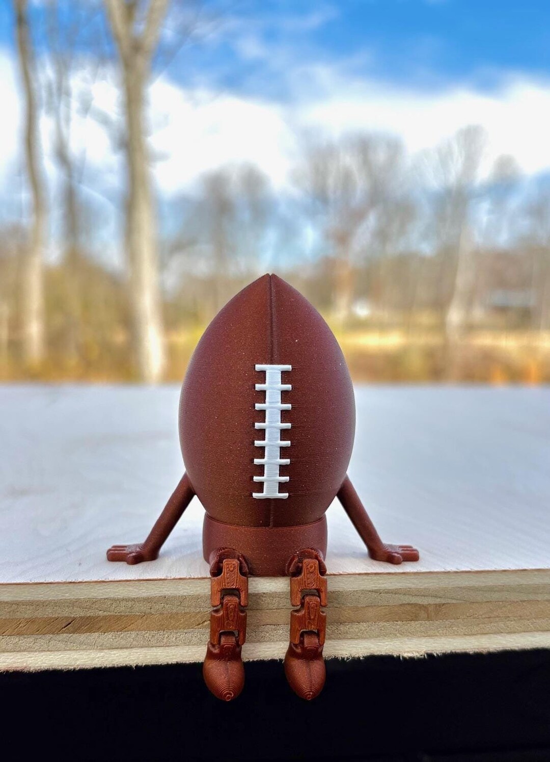 3D Printed Football Buddy: Flexible Leg Desk Decor, Sports Fan Gift - Etsy