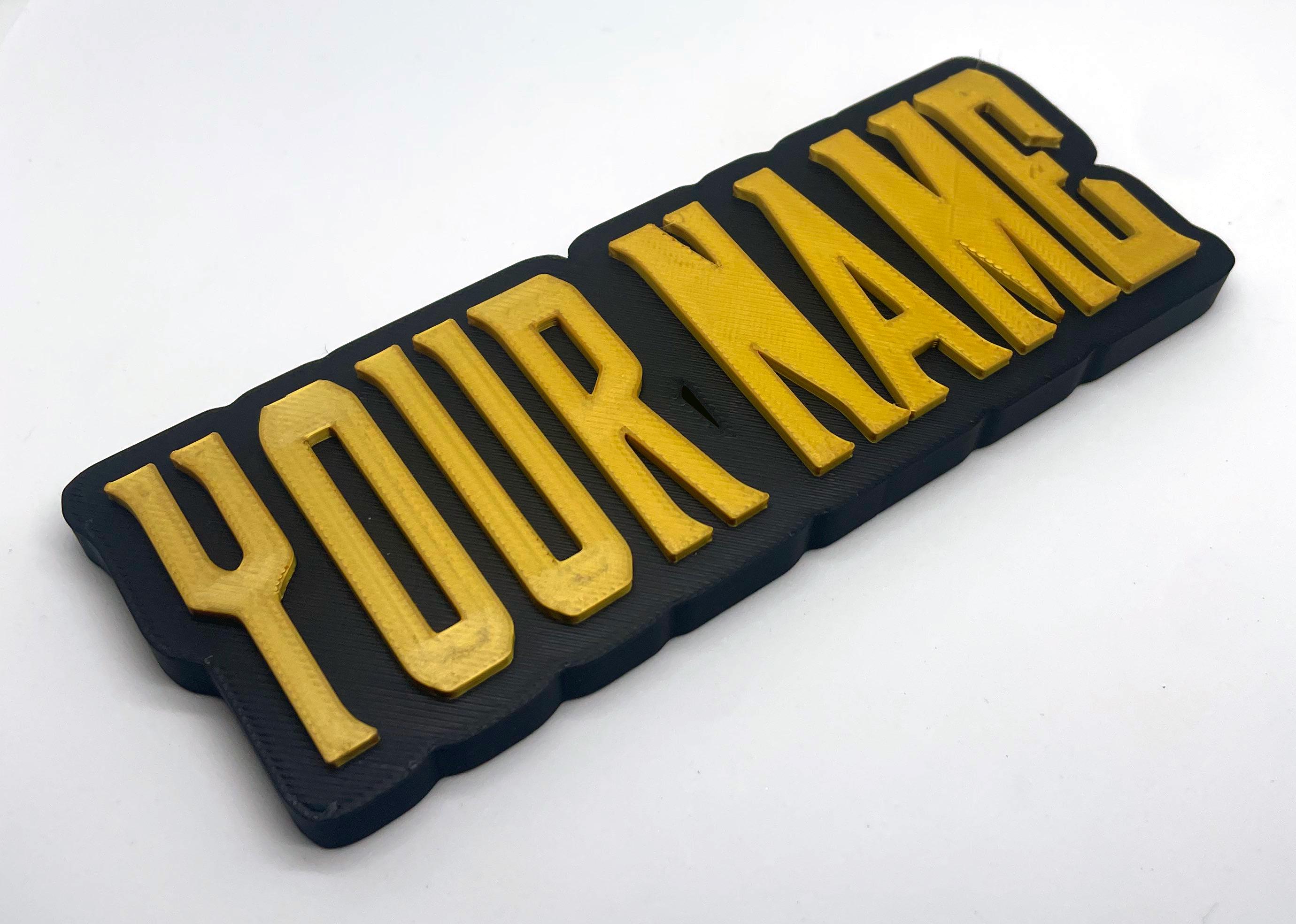 Custom Invincible Name Plate - 3D Printed Nameplate - Great Gift for ...