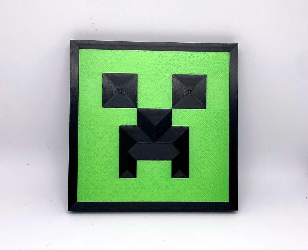 Minecraft Creeper Drink Coasters - Set of 2 or 4 - Double-sided - Etsy