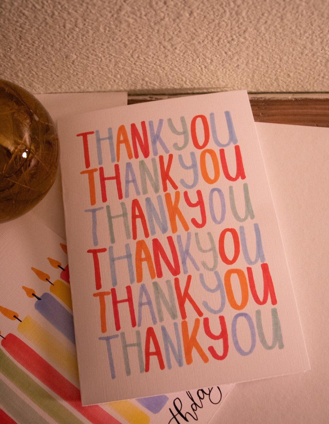 Original Card, Thank You Card Print, Hand Drawn Thank You Card, Artsy ...