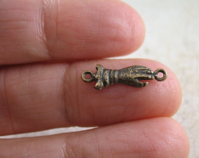 Tiny Solid Bronze Hand Link Jewelry Findings Milagro Jewelry - Etsy