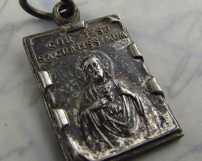 French Religious Medal Sacred Heart of Jesus Catholic Medal Rosary ...