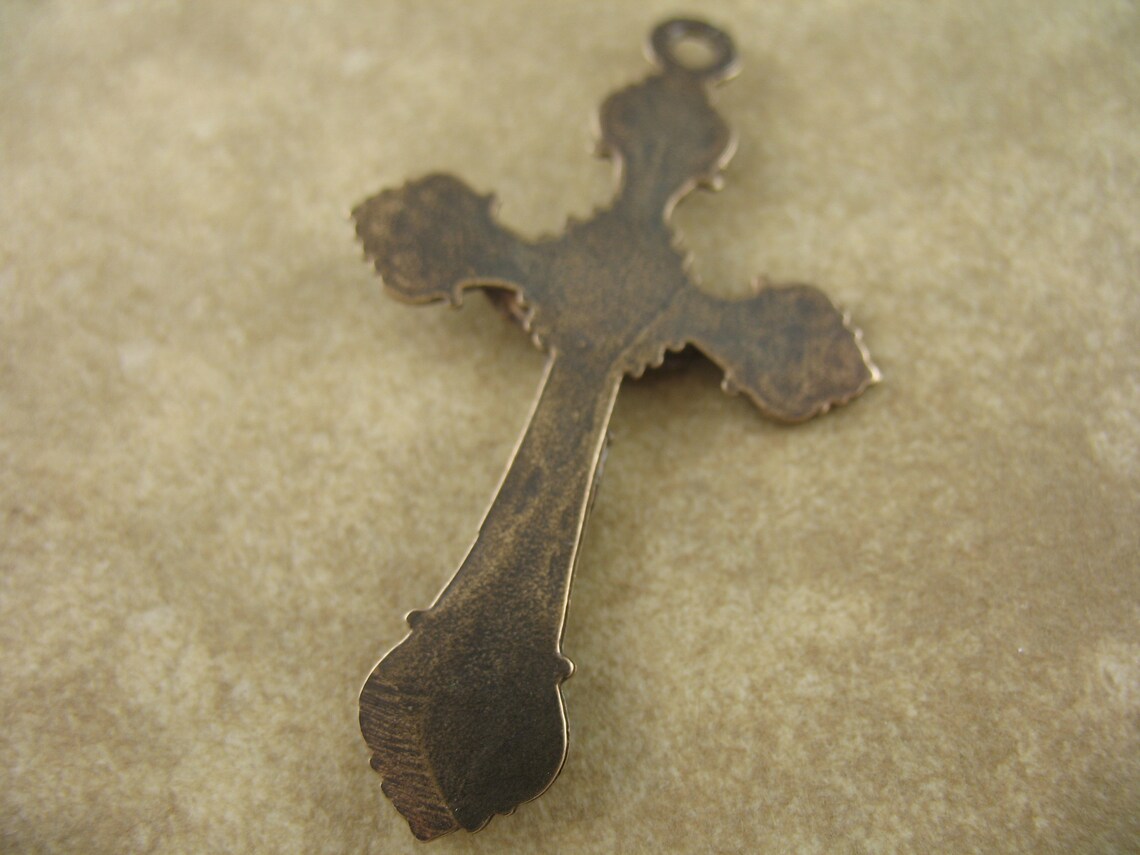 Solid Bronze Crucifix Rosary Parts Religious Charms Pendants - Etsy
