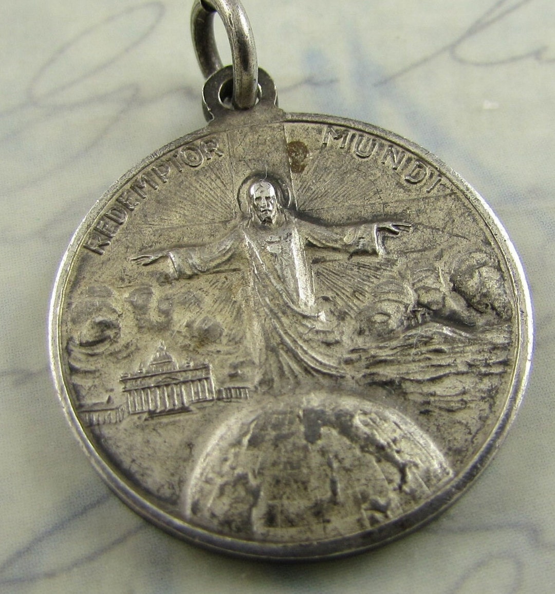 Vintage Religious Medal Christ the Redeemer Holy Year 1933-1934 Pope Pius XI Catholic Medals ...