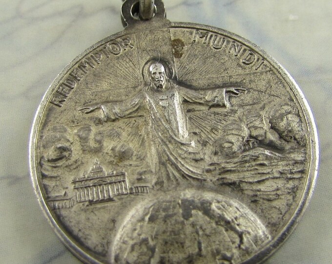 Vintage Religious Medal Christ the Redeemer Holy Year 1933-1934 Pope Pius XI Catholic Medals ...