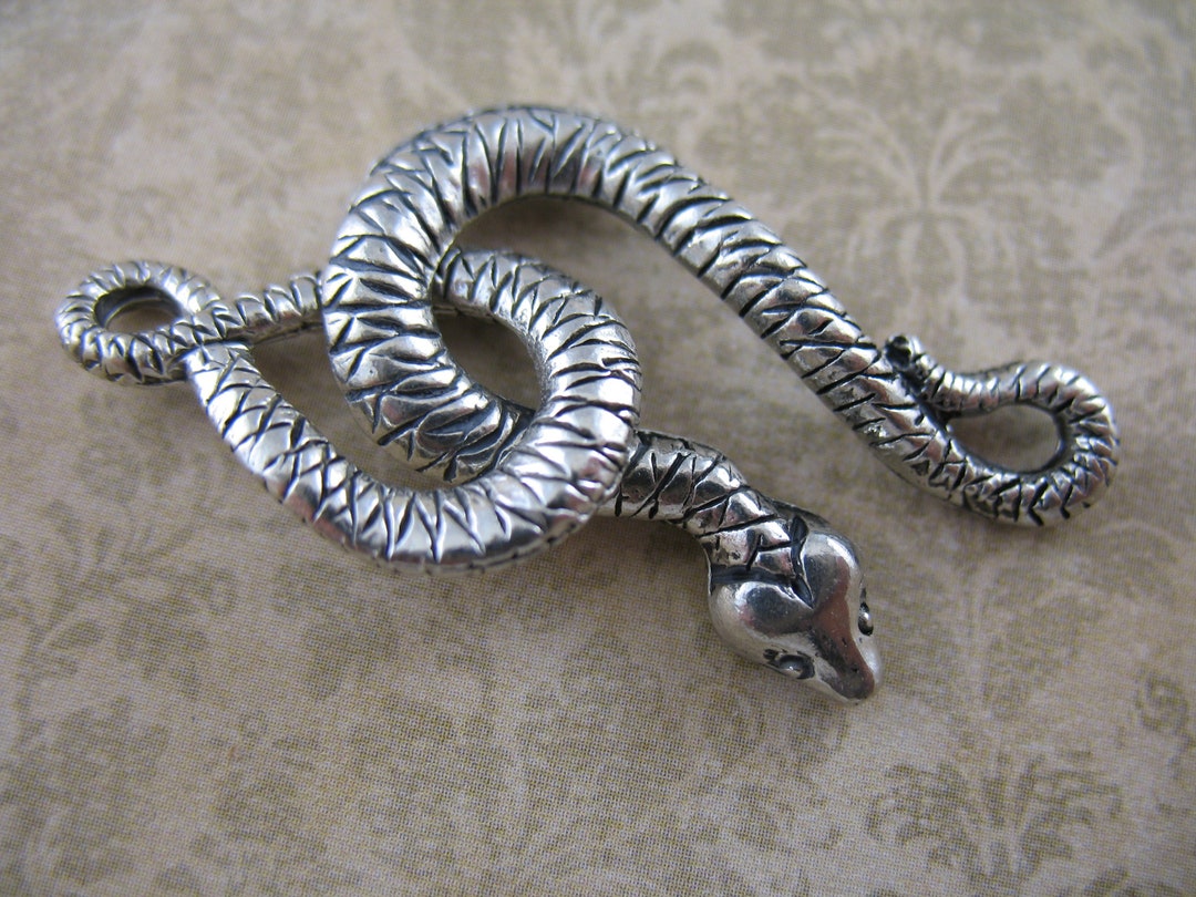 Snake Clasp Silver Plated Connectors Jewelry Clasps Findings Reptile ...