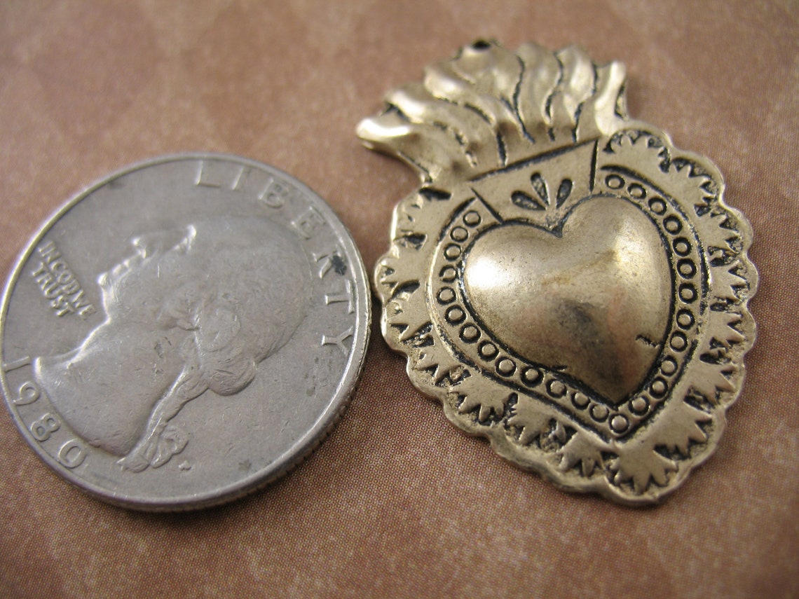 Large Milagro Sacred Heart Ex Voto Mexican Style Milagro - Etsy