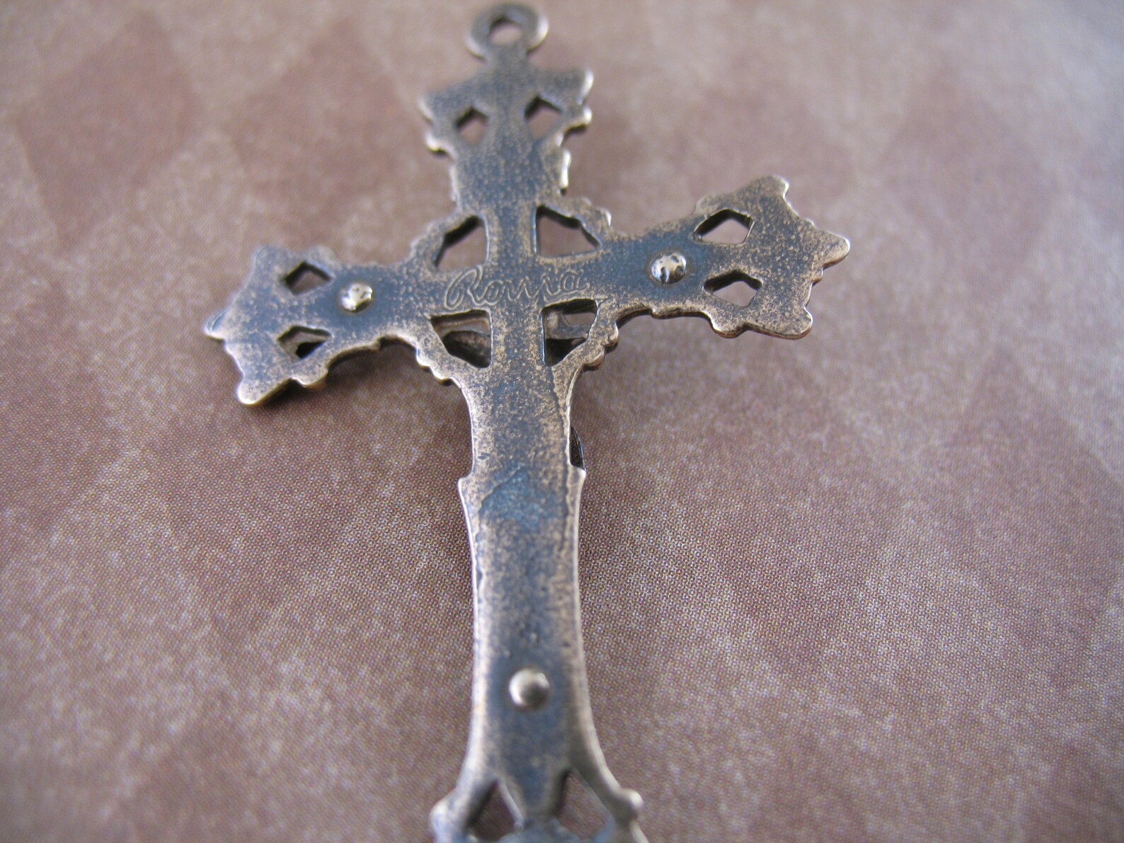 Solid Bronze Crucifix Rosary Parts Religious Charms Pendants | Etsy