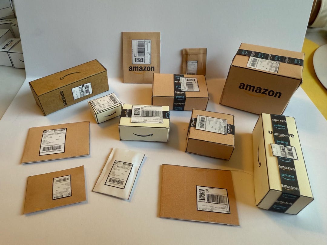 Handmade Miniature Amazon Packages (set of 5 or 6) - Etsy