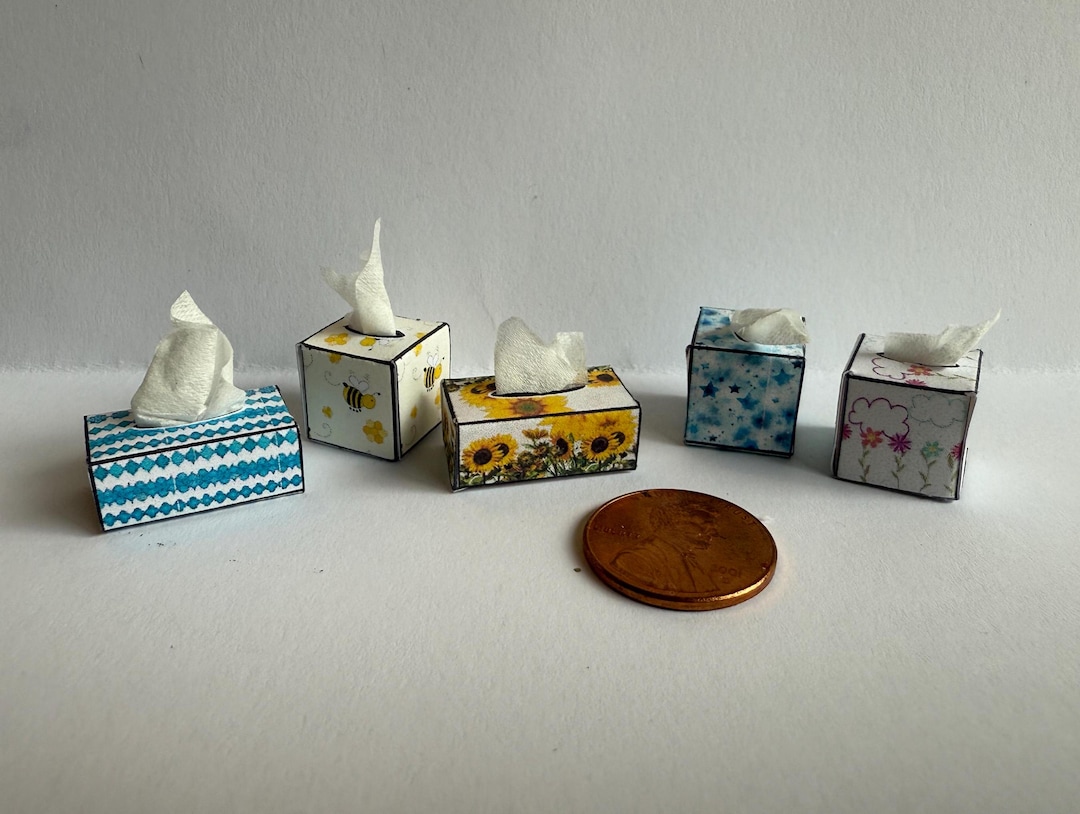 Handmade Miniature Kleenex Boxes: Everyday Prints (set of 5) - Etsy