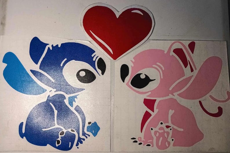 Stitch and Angel (vinyl Sticker) - Etsy