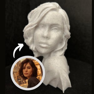 Custom Marble Statue 3D Head Bust Home Decor Gift for Friend - Etsy
