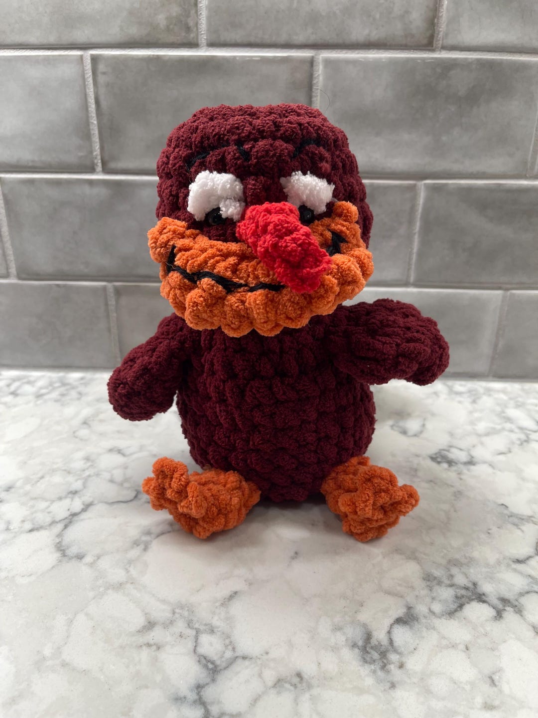 Crocheted Hokie Bird Plushie: Handmade Virginia Tech Mascot - Etsy