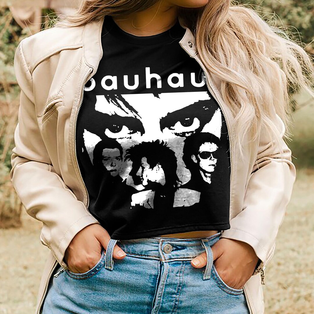 Bauhaus Crop Top - Live in the Studio Graphic Tee, Vintage Gothic Rock ...