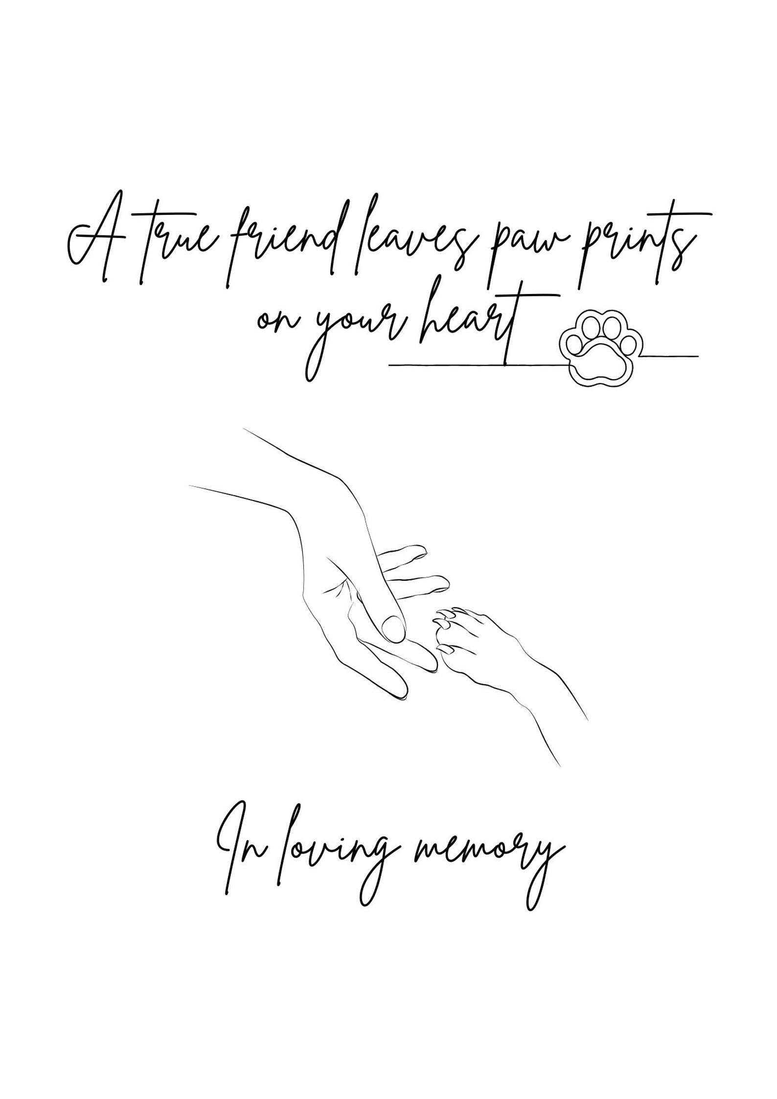 Dog - in Loving Memory Sign, Printable Template Generic A4, A5 - Etsy
