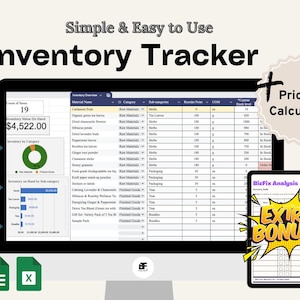 Inventory Tracker Template for Small Businesses Track Stock & Minimize ...