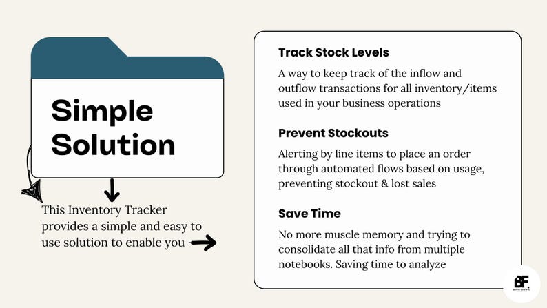 Inventory Tracker Template for Small Businesses Track Stock & Minimize ...