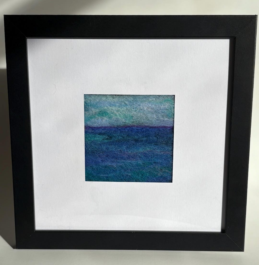 Guam Ocean Blues: Needle Felted Landscape Art - Etsy