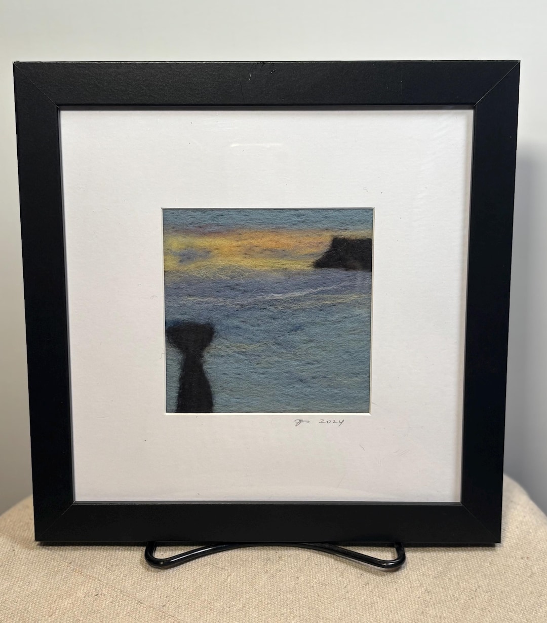 Two Lover's Point Guam Needle Felted Art Felt Painting Fiber Art ...