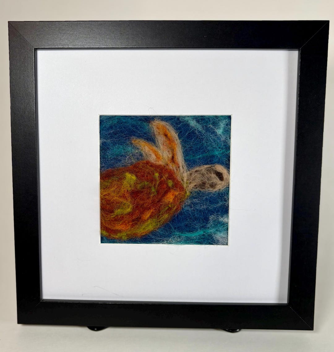 Guam Sea Turtle Needle Felt Painting Wool Art Guam Gift - Etsy